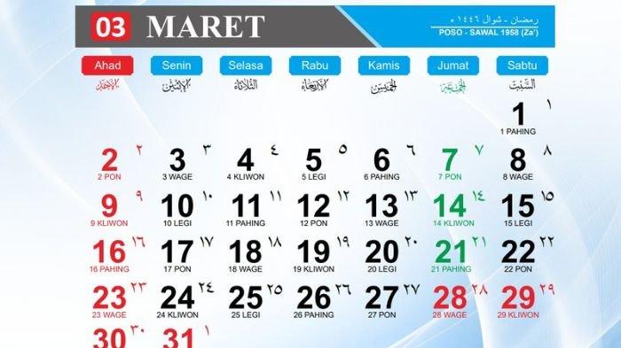 Kalender Bulan Puasa 2025 atau Kalender Ramadhan 1446 Hijriah Lengkap dengan Jadwal Imsakiyah ...