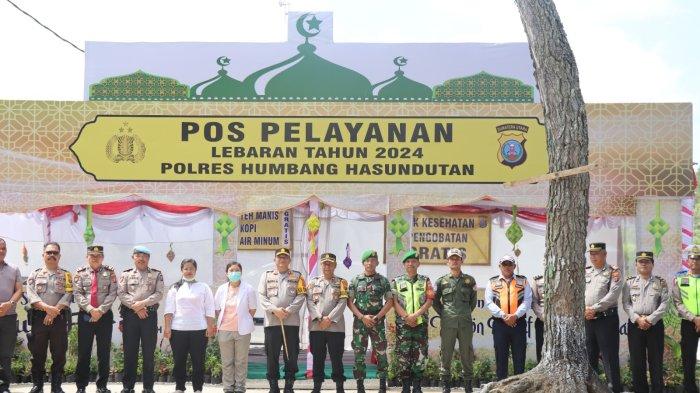 Tinjau Kesiapan Pengamanan Idul Fitri 1445 H, Kapolres Humbang Cek Kesiapan Personel di Pos Pam ...