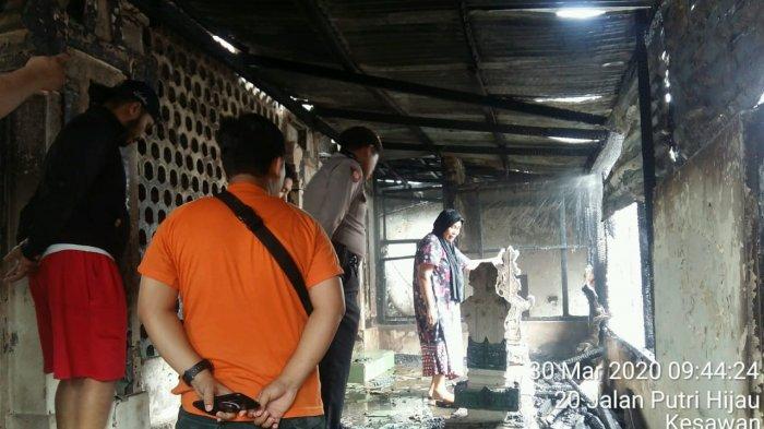 KEBAKARAN DI JALAN PUTRI HIJAU, Tiga Bangunan Dilalap Si Jago Merah - Tribun-medan.com