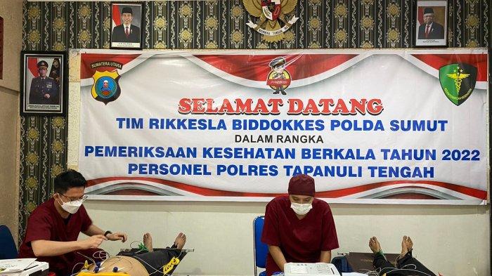 Personil Polres Tapteng Ikuti Pemeriksaan Kesehatan Berkala - Tribun-medan.com