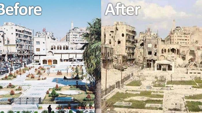 Foto-foto Before-After Perang, Beginilah Kondisi Aleppo Kota Terbesar ...