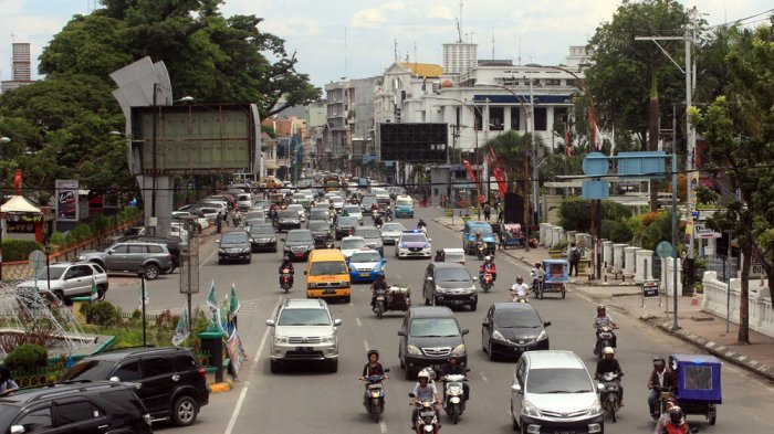 Akhir Pekan, Lalu Lintas di Pusat Kota Medan Bebas Macet - Tribun-medan.com