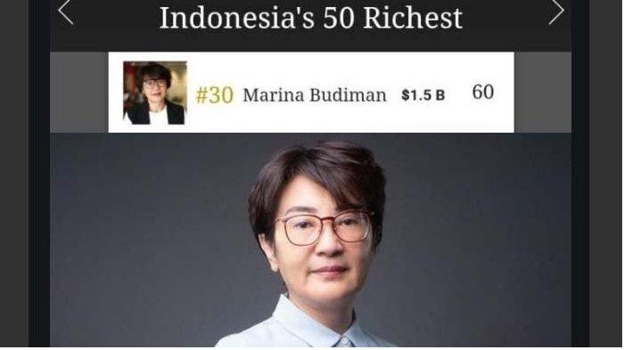Kekayaan Marina Budiman, Wanita Terkaya Indonesia 2021, Hartanya 10 ...