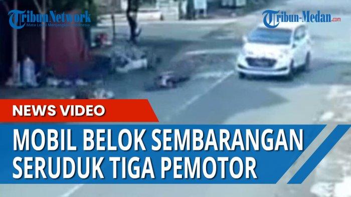MOBIL BELOK SEMBARANGAN Senggol 2 Sepeda Motor, Hingga 3 Pemotor Jatuh ...