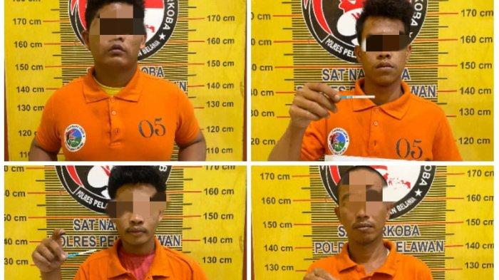 Satu Pengedar dan Tiga Pengguna Narkoba di Jalan Ileng Diammankan Polres Pelabuhan Belawan ...