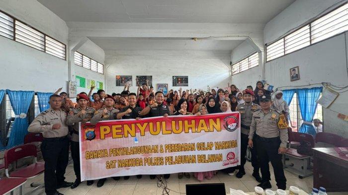Sat Narkoba Polres Pelabuhan Belawan Sosialisasi Bahaya Narkoba di Sekolah Dasar - Tribun-medan.com
