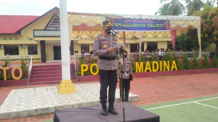 Kapolres Madina Pimpin Apel Gelar Pasukan Operasi Keselamatan Toba 2022 - Tribun-medan.com