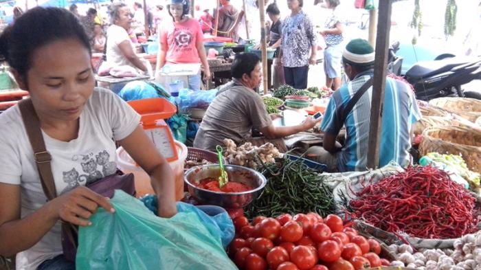 Transaksi Jual Beli di Pasar Kembali Normal - Tribun-medan.com
