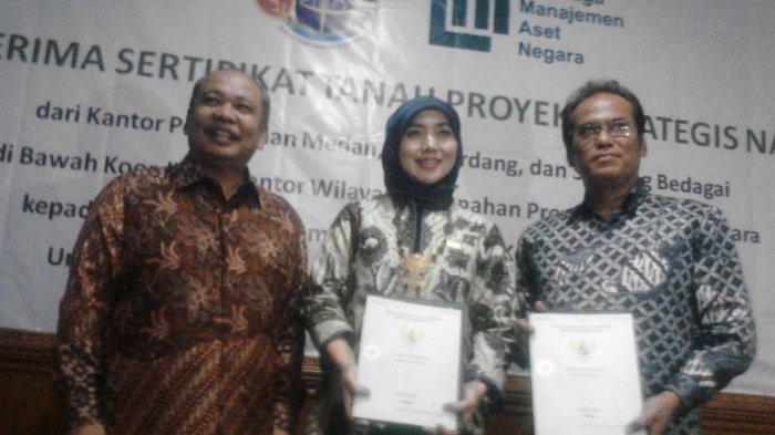 Sah! BPN Sumut Serahkan Sertifikat Tanah Proyek Jalan Tol - Tribun-medan.com