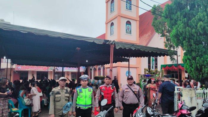 Operasi Lilin Toba, Polres Tebing Tinggi Amankan Ibadah Natal di GKPI - Tribun-medan.com