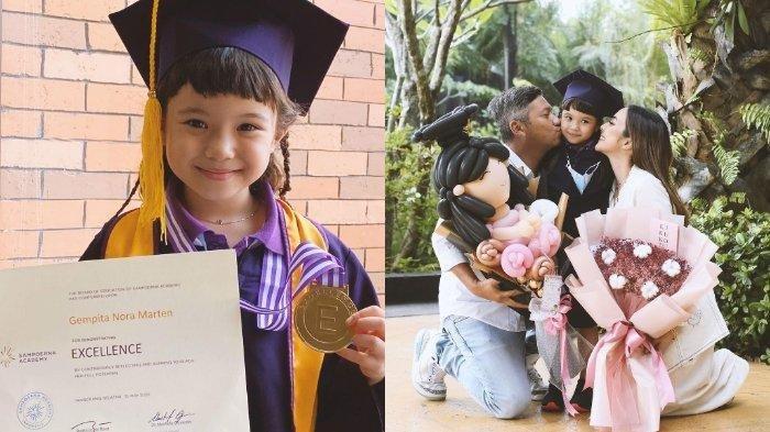 Menilik Potret Kompaknya Gading Marten dan Gisella Anastasia Hadir di Acara Wisuda Gempi ...