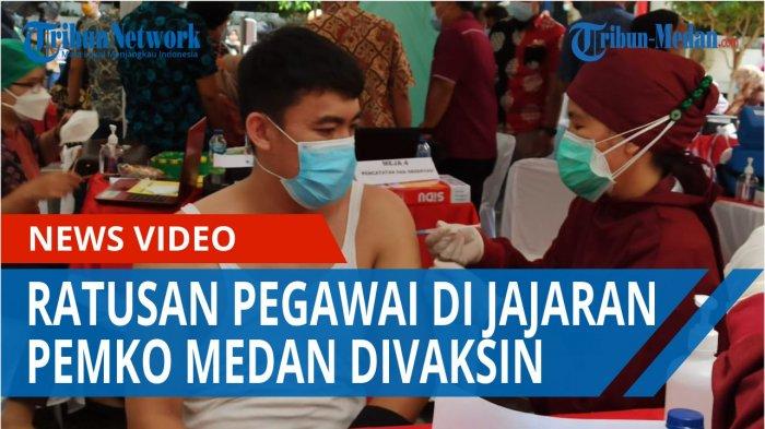 Ratusan Pegawai Di Jajaran Pemerintah Kota Medan Disuntik Vaksin Covid
