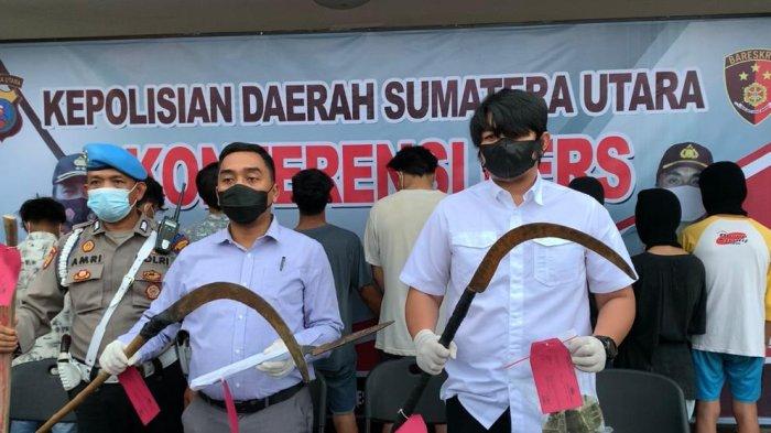 Sembilan Anggota Geng Motor yang Serang Warga Jalan Kongsi Diamankan Polisi - Tribun-medan.com