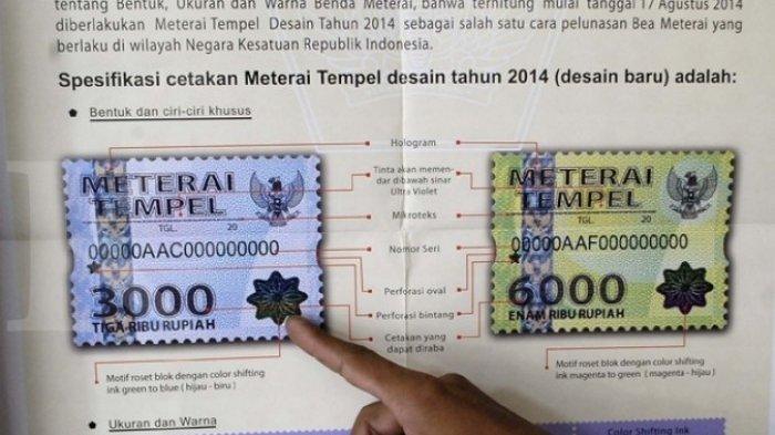 Daftar Dokumen yang Bebas dari Bea Meterai - Tribun-medan.com