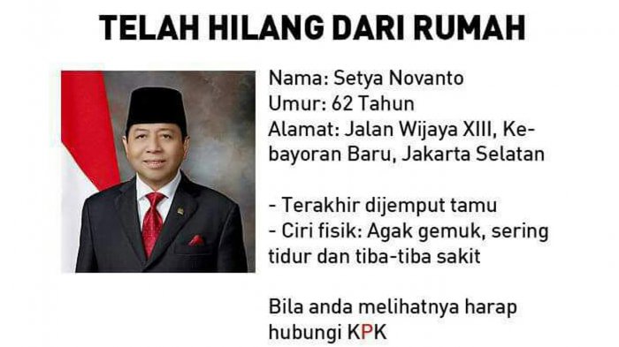 Kocak Meme Setya Novanto Buronan, Ciri Fisik: Sering Tidur dan Tiba ...
