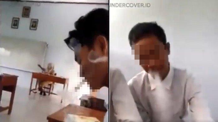 Viral, Siswa SMK Ramai-ramai Merokok Saat Gurunya Mengajar di Kelas ...