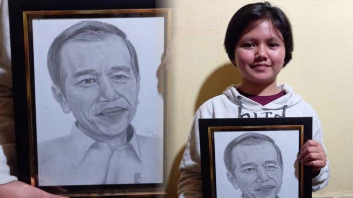 Menakjubkan, Siswi SMA Ini Lukis Wajah Jokowi Dengan Detail, Sekarang Lagi Melukis Wajah ...