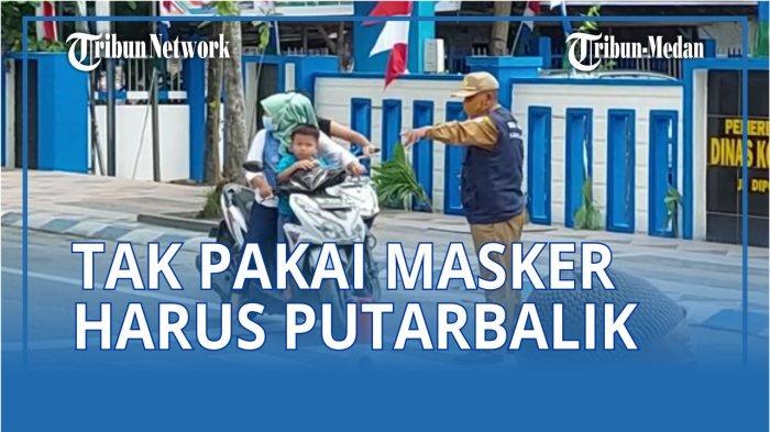 Terjaring Razia, Warga Kalang Kabut Saat Kedapatan tak Pakai Masker di Lubuk Pakam - Tribun ...