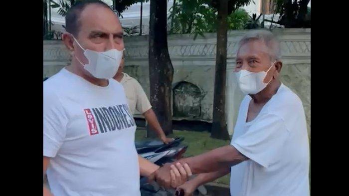 Tampak Kurus dan Bertongkat, Begini Kondisi Mantan Gubsu Rudolf Pardede saat Bertemu Edy ...
