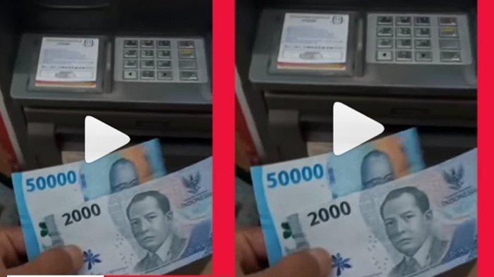 Viral Tarik Uang Rp 100.000 di ATM yang Keluar Malah Pecahan Rp 50.000 dan Rp 2.000 - Tribun ...