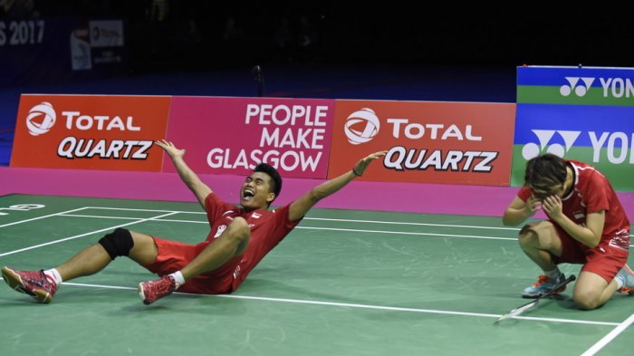 Menang di Kejuaran Dunia Bulu Tangkis 2017, Ini Ekspresi Tontowi Ahmad / Liliyana Natsir ...