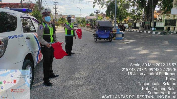 Ciptakan Keamanan dan Ketertiban, Satlantas Polres Tanjungbalai Lakukan Patroli - Tribun-medan.com