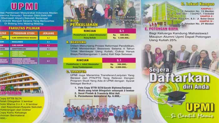 UPMI Medan Menerima Mahasiswa/i Baru Tahun Akademik 2017/2018 - Tribun ...