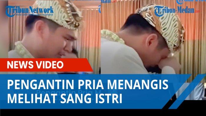 VIRAL Pengantin Pria Menangis Tersedu-sedu Melihat Sang Istri saat Akad Nikah, Ini Penyebabnya ...