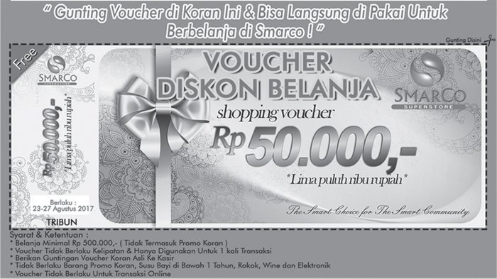 Smarco Sebar Voucher Belanja Rp 50 Ribu, Gunting Potongan Diskonnya di ...