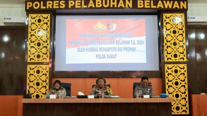 Polres Pelabuhan Belawan Gelar Kegiatan Pembinaan Pemulihan Profesi dan Pembinaan Ulang Personil ...