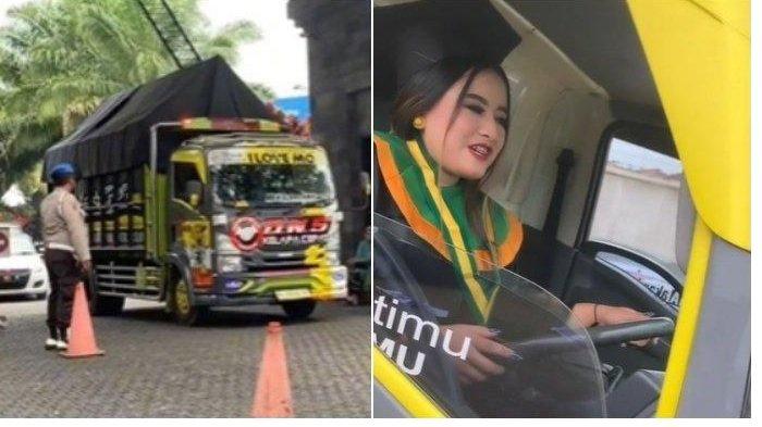 Viral Mahasiswi Cantik Wisuda Naik Truk, Ternyata Memang Ayahnya Seorang Sopir - Tribun-medan.com