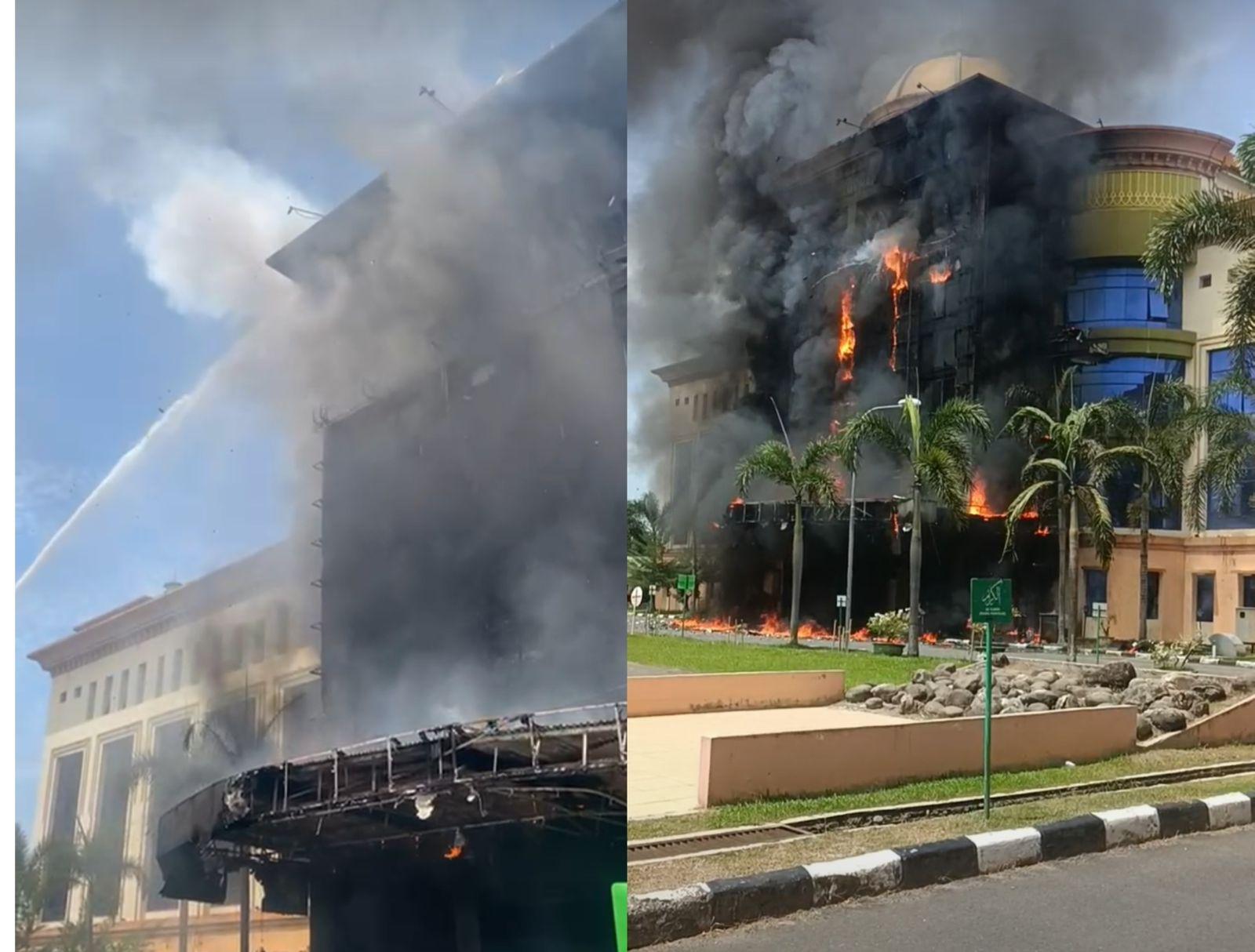 BREAKINGNEWS: Kebakaran Hebat di Asrama Haji Medan, Kobaran Api Besar ...