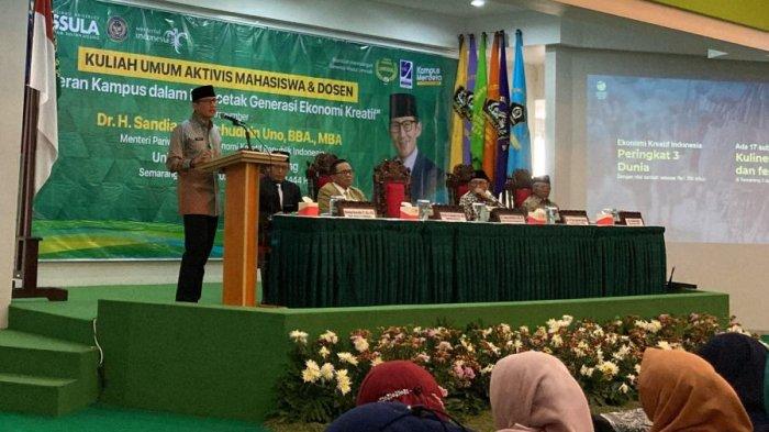 Reaksi Malu-malu Sandiaga Uno saat Didoakan Rektor Unissula Semarang ...