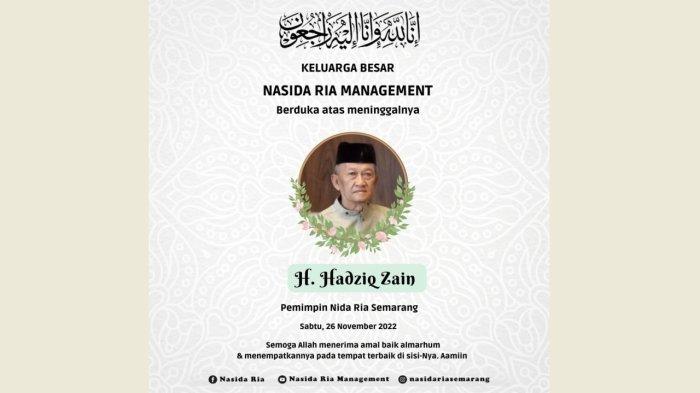 KABAR DUKA: Inna Lillahi wa Inna Ilahi Rajiun, Pendiri Grup Kasidah ...