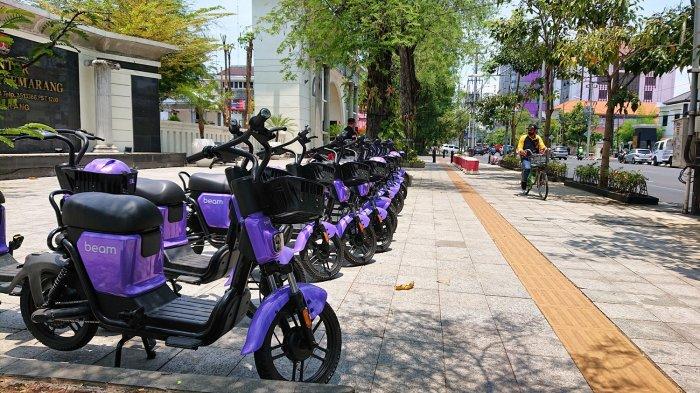 Ratusan Sepeda Listrik Beam Parkir di Trotoar, Kepala Dishub Semarang ...