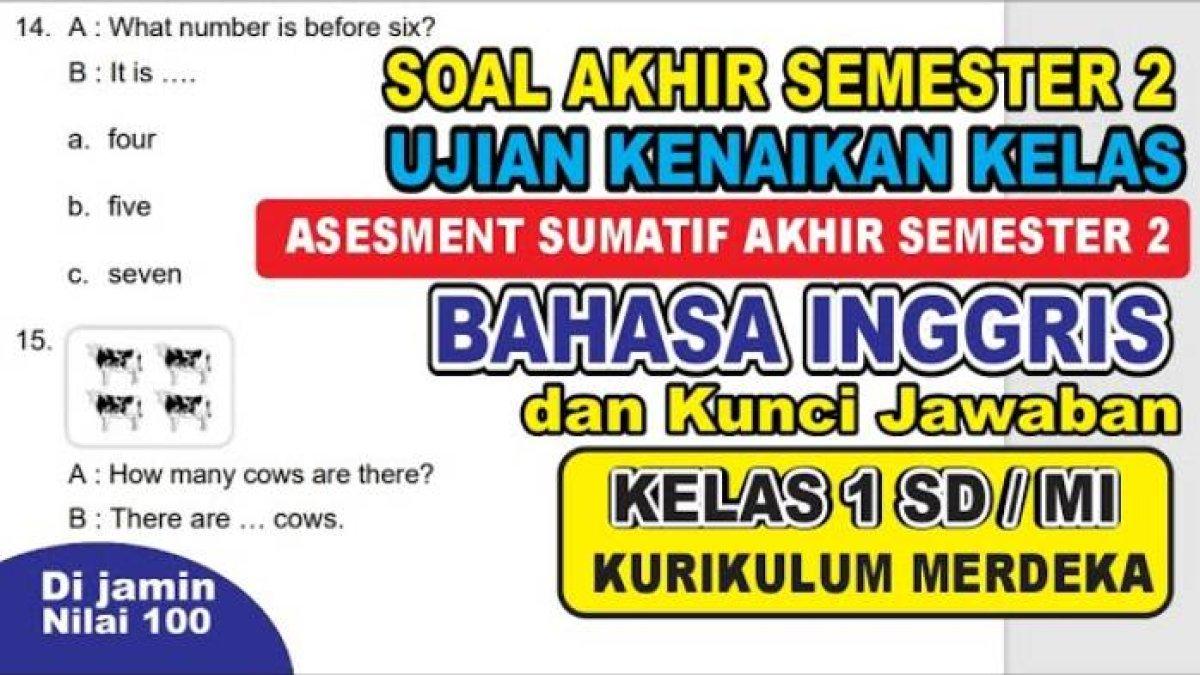 30 Soal & Kunci Jawaban Ujian Bahasa Inggris Kelas 1 SD/MI 2024, What ...