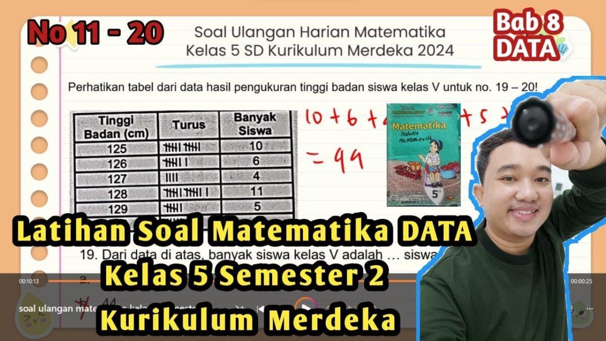 40 Soal & Kunci Jawaban Ujian Matematika Kelas 5 SD Kurikulum Merdeka ...