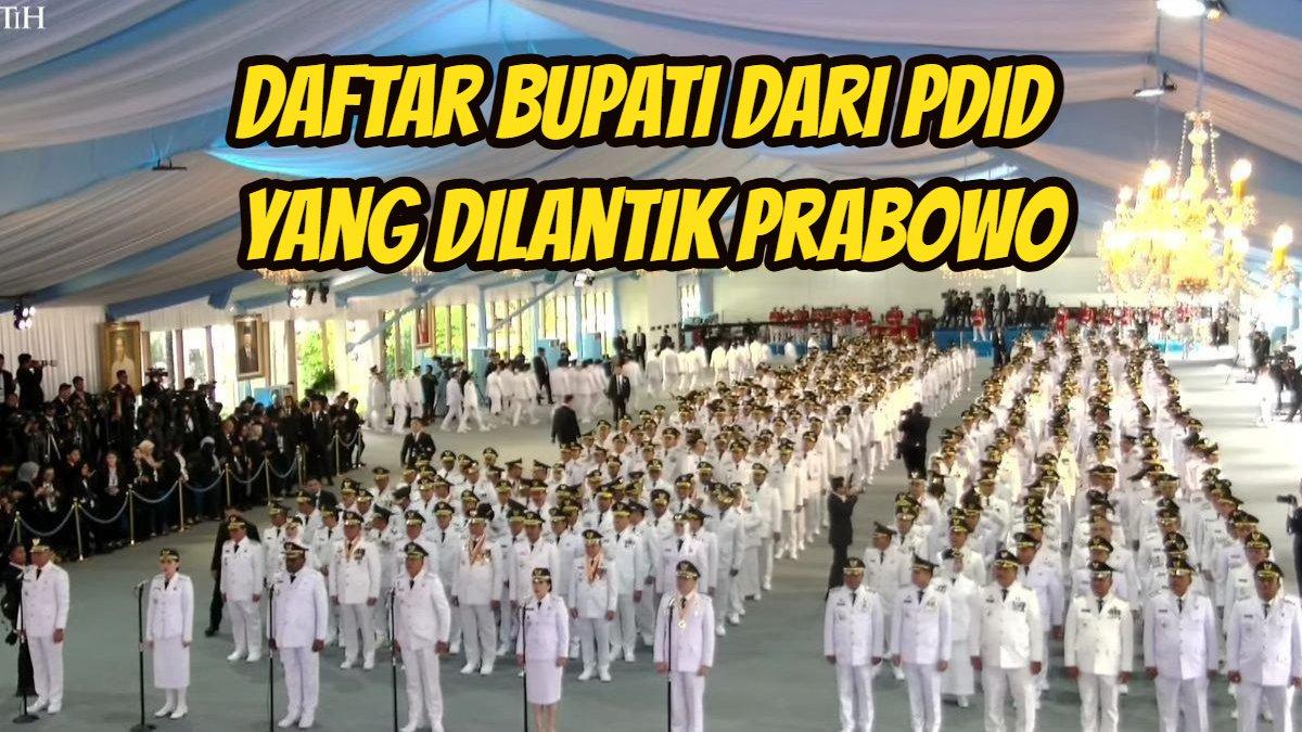 Daftar Bupati dari PDIP yang Dilantik Prabowo, Masinton Pasaribu hingga ...