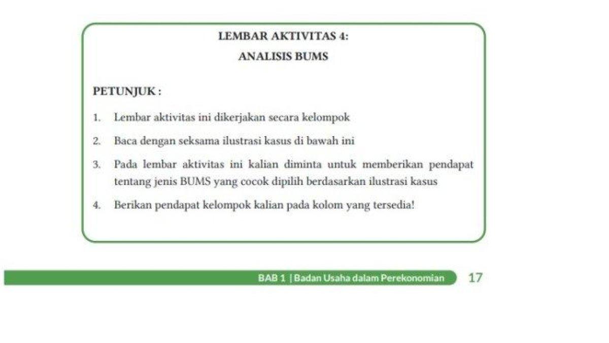 Soal & Kunci Jawaban Ekonomi Kelas 11 SMA Halaman 17-18 Bab 1 : Badan Usaha dalam Perekonomian ...