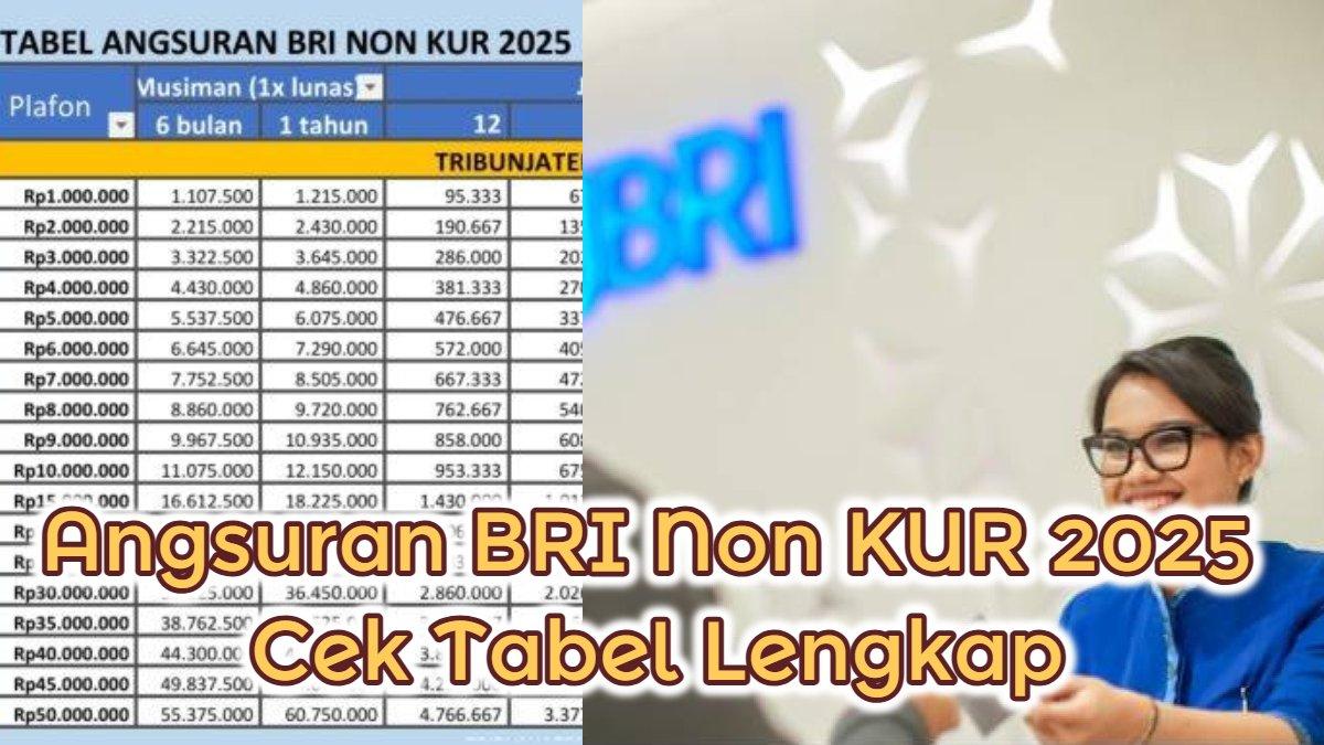 Angsuran BRI Non KUR 2025, Cek Tabel Lengkap, Pinjam Rp 1 Juta-Rp500 Juta Bisa Bayar Tanpa ...