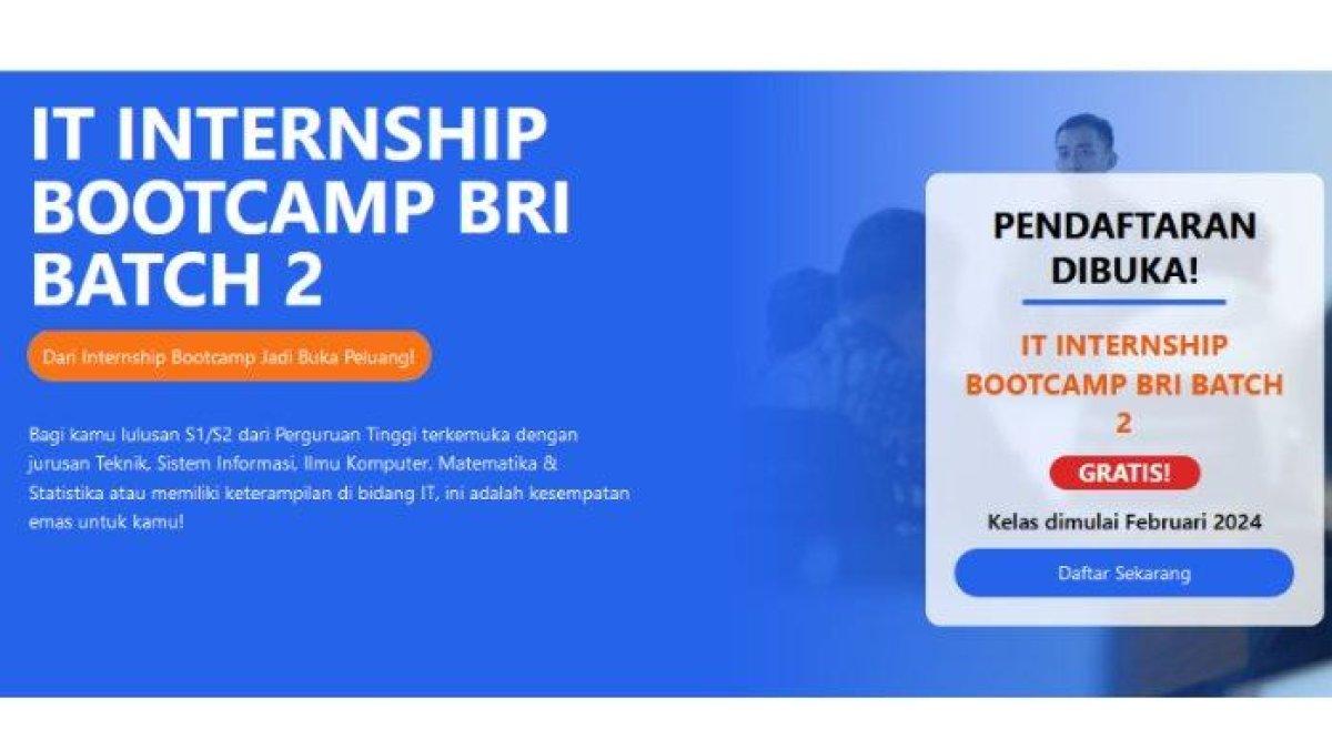 KESEMPATAN BESAR! Bank BRI Buka Lowongan Kerja Magang 2024, IPK 3,0 Bisa Ikut IT Internship ...