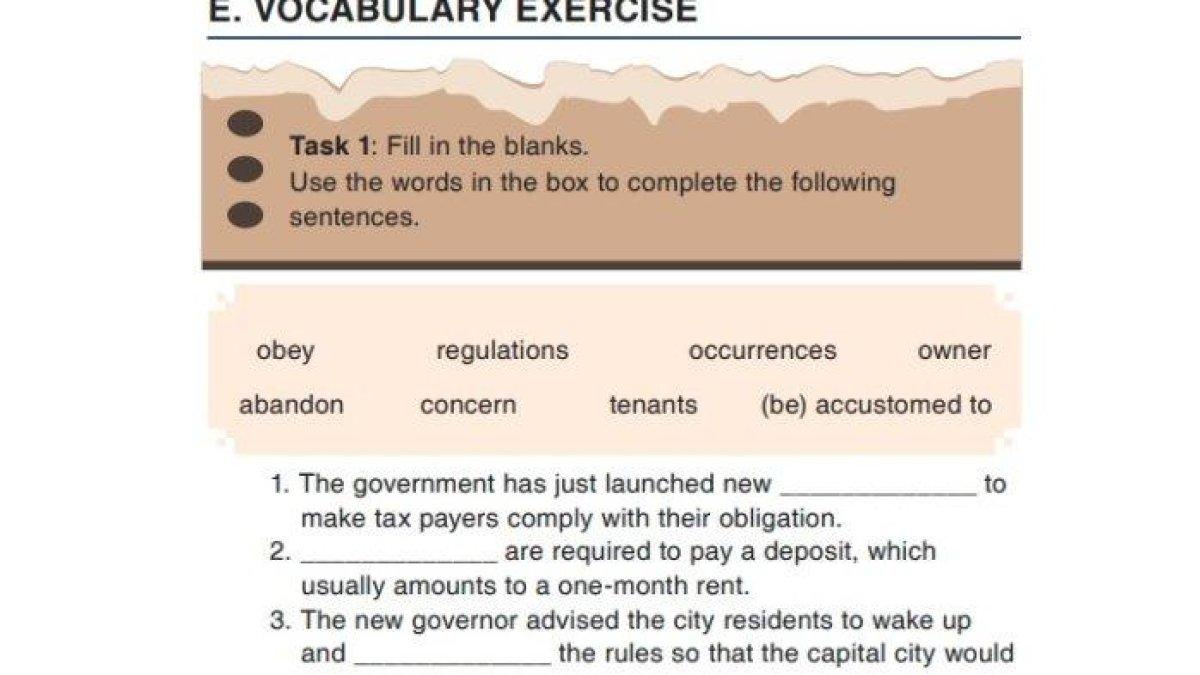 Soal & Kunci Jawaban Bahasa Inggris Kelas 12 SMA Halaman 69 Chapter 5, Task 1 : Fill in The ...