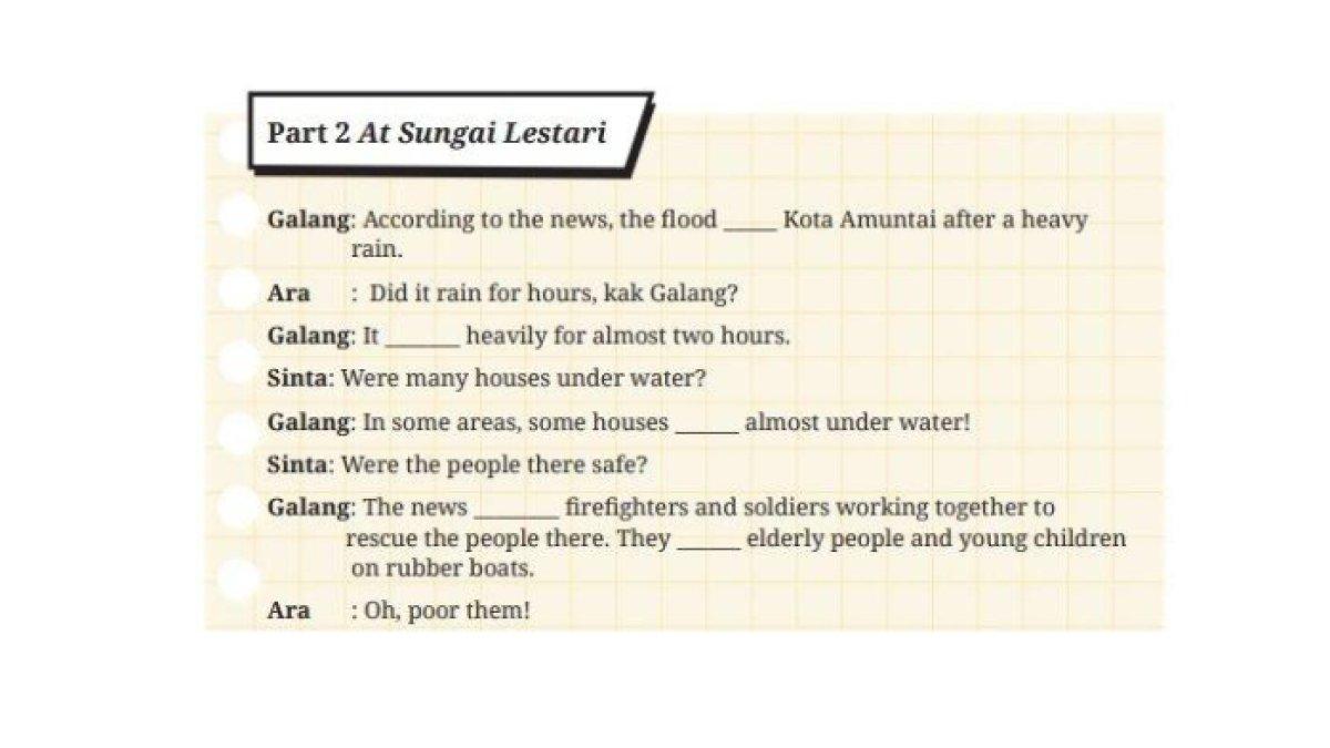 Jawaban Bahasa Inggris Kelas 8 SMP Halaman 194: Part 2 At Sungai ...