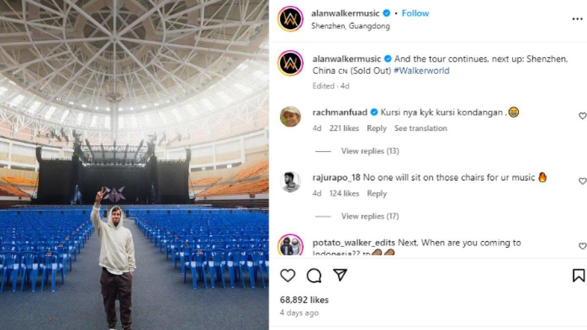 PENAMPAKAN Bangku Penonton Konser Alan Walker di China, Mirip Kursi ...