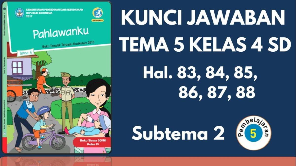 Soal & Kunci Jawaban Buku Tematik Tema 5 Kelas 4 SD Halaman 83 : Ki Hajar Dewantara ...