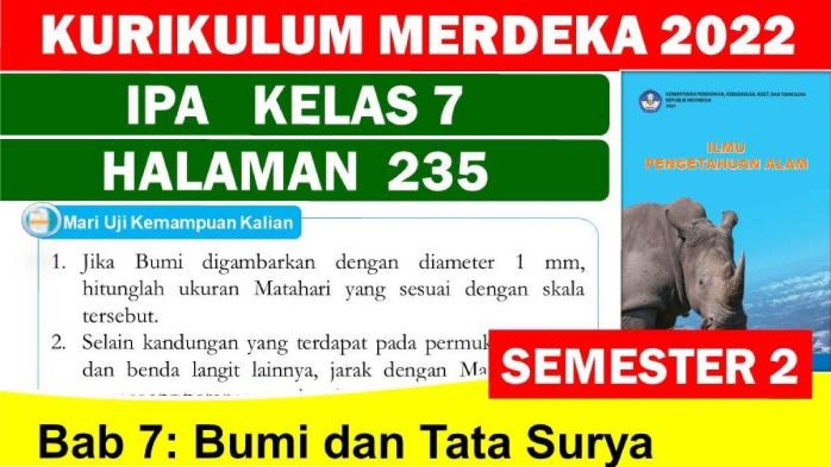 Soal & Kunci Jawaban IPA Kelas 7 SMP Halaman 235 Kurikulum Merdeka ...