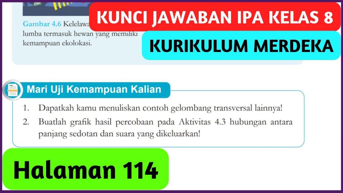 Soal & Kunci Jawaban IPA Kelas 8 SMP Halaman 114 Kurikulum Merdeka ...