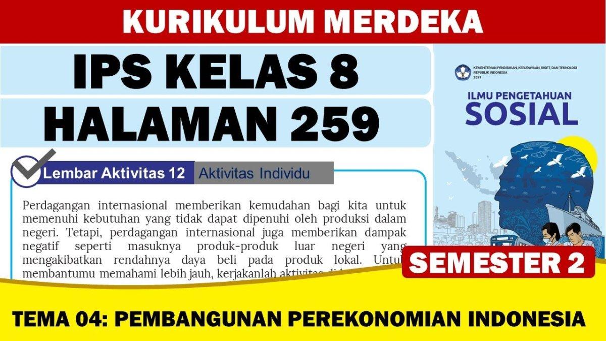 Soal & Kunci Jawaban IPS Kelas 8 SMP Halaman 259 Kurikulum Merdeka, Perdagangan Internasional ...