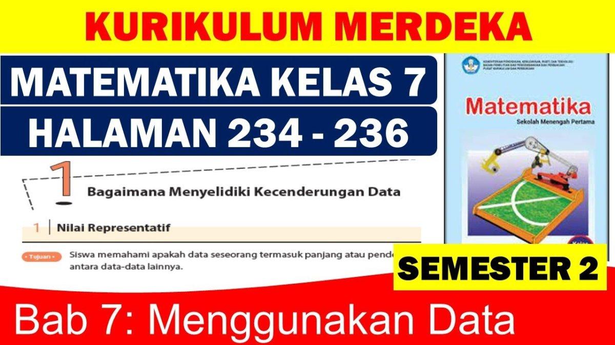 Soal & Kunci Jawaban Matematika Kelas 7 SMP Halaman 235 236 Kurikulum ...