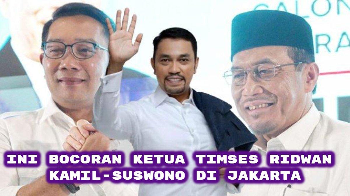 Bocoran Ketua Timses Ridwan Kamil-Suswono di DKI, Ahmad Sahroni Mundur, Siapa Sosok Penggantinya ...